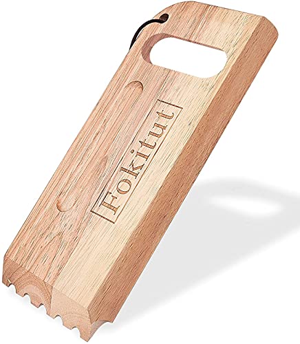 Wood Grill Scraper, Wooden Grill Scraper, Wooden Grill Cleaner Scraper, Wood BBQ Scraper for Grill, Wooden Barbeque Grill Grate Cleaner