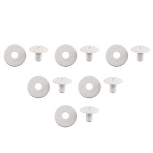 jcbiz 6pcs white swimming pool cleaner plastic hub screw kit polaris wheel screw pool cleaner part for 180/280 pool cleaner replacement parts