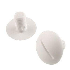 JCBIZ 6pcs White Swimming Pool Cleaner Plastic Hub Screw Kit Polaris Wheel Screw Pool Cleaner Part for 180/280 Pool Cleaner Replacement Parts