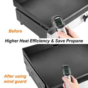 Wind Guard for Blackstone 36" Griddle, Wind Screen, Blackstone Griddle Accessories for Flat Top Gas Grill, Heat Gathering, Saving Propane, Stable and Not Shaky, Blackstone Grill Accessories, Black