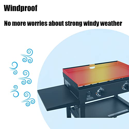 Wind Guard for Blackstone 36" Griddle, Wind Screen, Blackstone Griddle Accessories for Flat Top Gas Grill, Heat Gathering, Saving Propane, Stable and Not Shaky, Blackstone Grill Accessories, Black