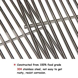 LS'BABQ Stainless Steel Cooking Grid Replacement for Weber Spirit 300 Series, Genesis Silver B/C, Gold B/C, Genesis 1000-3500,Genesis Platinum B & C,Set of 2