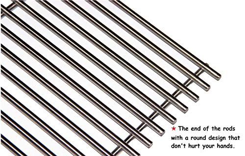 LS'BABQ Stainless Steel Cooking Grid Replacement for Weber Spirit 300 Series, Genesis Silver B/C, Gold B/C, Genesis 1000-3500,Genesis Platinum B & C,Set of 2