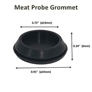 Rubber Meat Probe Grommet Replacement for Traeger Wood Pellet Smoker & Z Grills (6 Pack)