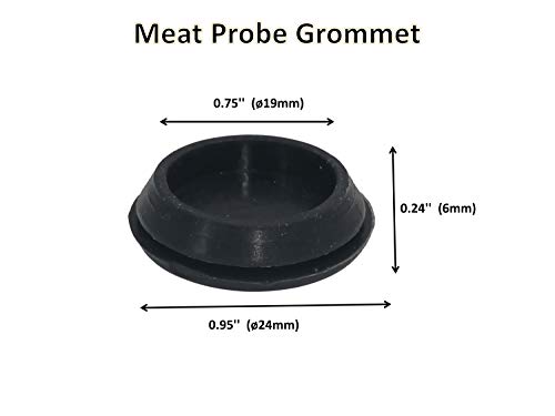 Rubber Meat Probe Grommet Replacement for Traeger Wood Pellet Smoker & Z Grills (6 Pack)