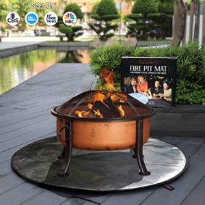 Safeparty Fire Pit Mats for Under Fire Pit - (38" Large) 3 Layers Premium Round Fire Pit Mat for Deck, Patio, Grass and Composite, Fire Pit Pad, Fire Mat, Fireproof Mat for Fire Pit Grill BBQ Smoker