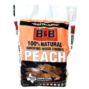 b&b charcoal all natural peach wood smoking chunks 549 cu in