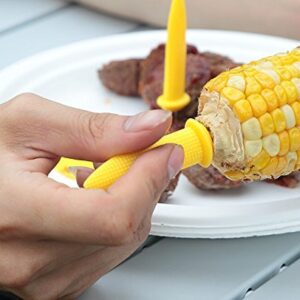 Fashionclub Corn on The Cob Holders Skewers BBQ Twin Prong Sweetcorn Holder Fork Kitchen Tool Pack of 10