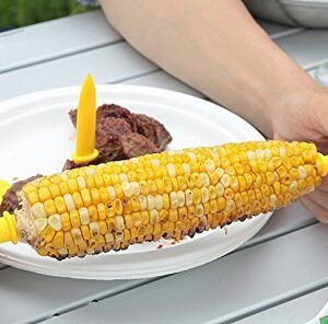 Fashionclub Corn on The Cob Holders Skewers BBQ Twin Prong Sweetcorn Holder Fork Kitchen Tool Pack of 10