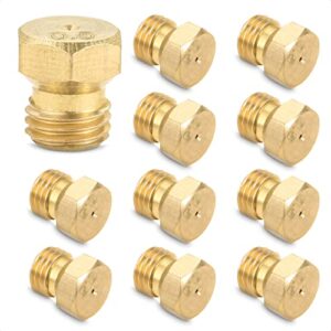 10pcs brass jet nozzle propane orifice kit – grill replacement parts high pressure nozzle griddle accessories kit – propane burner replacement parts lp gas hose nozzle conversion kit