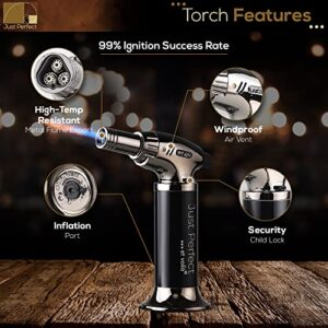 Just, Perfect and Regular Cocktail Smoker Kit with Torch, 6 Flavors Wood Chips, 4 Marble Ice Cubes, 1 Bonus Drinking Cards Game- Old Fashioned Wood Smoker for Whiskey | Cheese | Gift for Bourbon Drinks Lovers (No Butane)