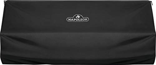 Napoleon 61826 PRO 825 Vented All Weather Waterproof Fabric Built-In Island Grill Cover with Adjustable Hook and Loop Straps, Black