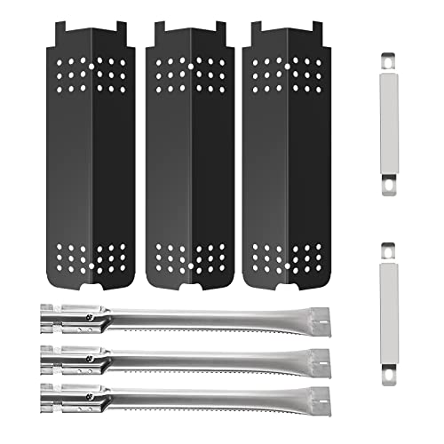 BBQ-PLUS Grill Replacement Parts for Charbroil Classic 360 3-Burner 463773717 G215-0203-W1 G320-0200-W1A,Heat Plates, Grill Burner, Carryover Tube for Char Broil Classic 280/American Gourmet 2 Burner