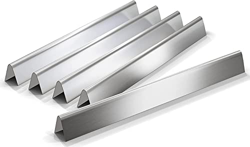 QuliMetal 24.5 Inch Flavorizer Bars for Weber Genesis 300 Series Grills with Side Controls Knobs, Genesis E310 E320 S310 S320 EP310 EP320 (2007-2010), Stainless Steel Heat Plates for Weber 7539 7540