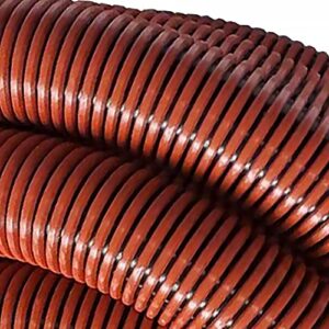 Puri Tech 1.5 Inch Diameter x 50 Feet Long Heavy Duty Commercial Grade Vacuum Hose for In-Ground Swimming Pools with UV and Chemical Protection