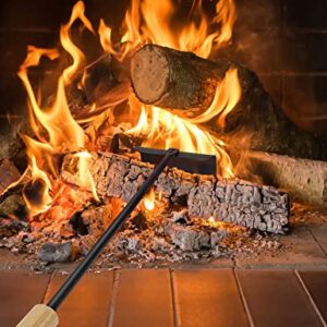 Onlyfire Chef BBQ Charcoal Rake Charcoal Ash Tool, BBQ Cleaner Poker Scraper for Pizza Oven, Kettle, Kamado Grills