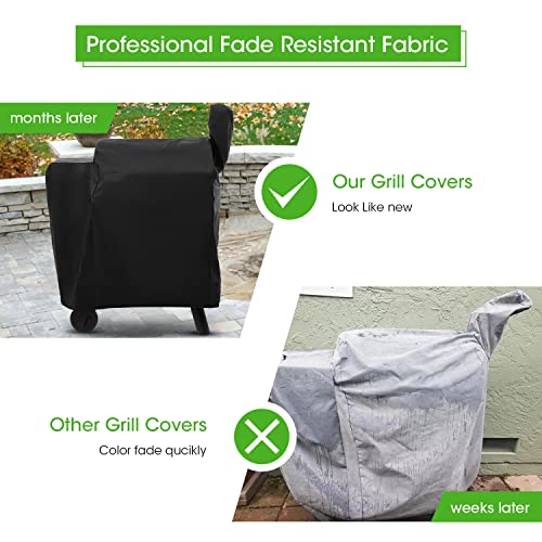 Mightify Heavy Duty Waterproof Grill Cover for Traeger Pro 22 Series Grill, Traeger 575, Eastwood, Z Grill 550B, Z-Grill Smoker and More, Ourdoor Fade & UV Resistant Wood Pellet Grill Cover, Black