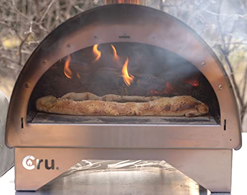 Cru Ovens Model 30 Outdoor Stainless Steel Portable Wood-Fired Pizza Oven, Pizza Peel + Embers Rake Included, Made in Portugal