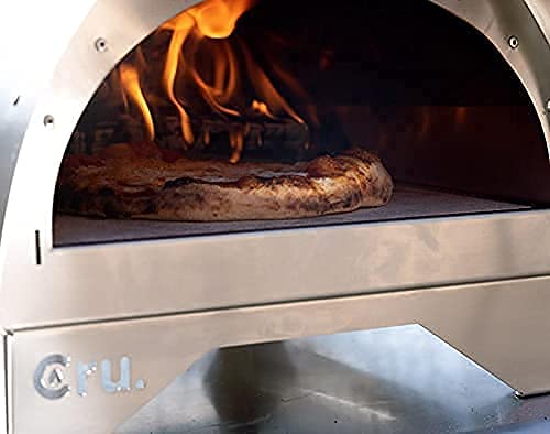 Cru Ovens Model 30 Outdoor Stainless Steel Portable Wood-Fired Pizza Oven, Pizza Peel + Embers Rake Included, Made in Portugal