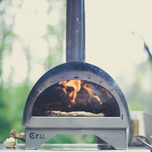 Cru Ovens Model 30 Outdoor Stainless Steel Portable Wood-Fired Pizza Oven, Pizza Peel + Embers Rake Included, Made in Portugal