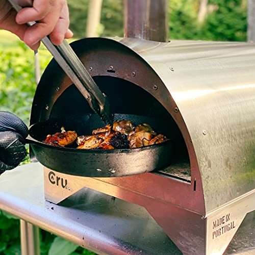 Cru Ovens Model 30 Outdoor Stainless Steel Portable Wood-Fired Pizza Oven, Pizza Peel + Embers Rake Included, Made in Portugal