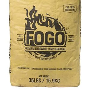 Fogo FHWC35LB 35-Pound All Natural Premium Hardwood Lump Charcoal Bag, Black (FP35)