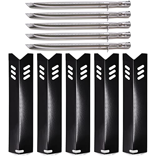 Criditpid Grill Replacement Parts for Dyna-Glo DGF510SBP, DGF493BNP, Grill Heat Plate Shields and Burner Tubes for Backyard Grill BY13-101-001-12, GBC1461W, BY15-101-001-02, BY14-101-001-02 Models.