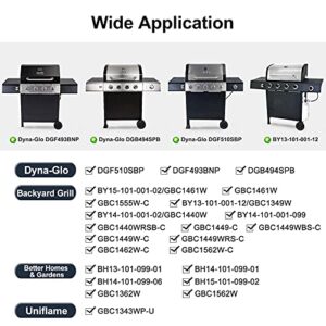 Criditpid Grill Replacement Parts for Dyna-Glo DGF510SBP, DGF493BNP, Grill Heat Plate Shields and Burner Tubes for Backyard Grill BY13-101-001-12, GBC1461W, BY15-101-001-02, BY14-101-001-02 Models.