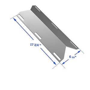 Votenli S9123A (5-Pack) 17 3/4" Heat Plates and 15 13/16" Burners Replacement for Jenn-Air 720-0336, 720-0337, 720-0511, 720-0512 Nexgrill 720-0336, 720-0337, 720-0511, 720-0512, 720-0586A, 720-0584A