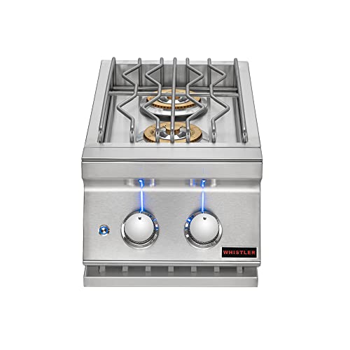 Whistler BBQ Grill Built In Double Side Burner for Outdoor Kitchen Island