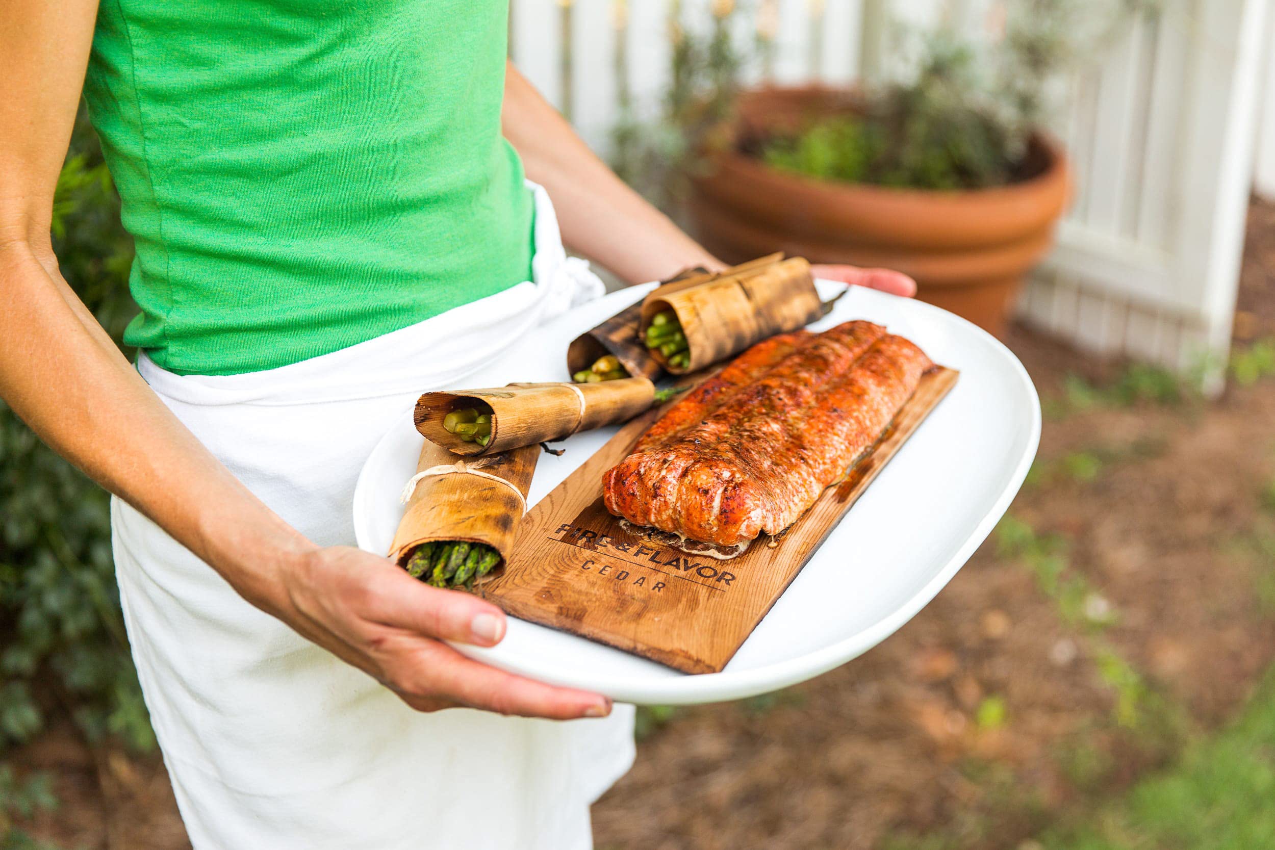 Fire & Flavor FFPD110, Cedar Planked Salmon, Sustainably Sourced & Certified, 2-Pack, 11 inch, 15 inch, Brown