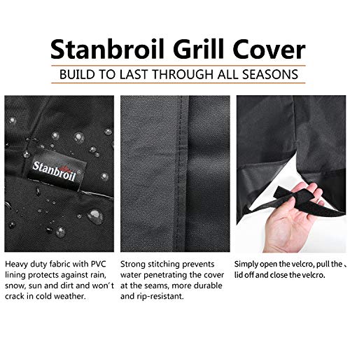 Stanbroil 600D Heavy Duty Waterproof Smoker Cover for Smoke Hollow 44-Inch Smoker/Grill Smoke Hollow Models: PS4400, PS4415, 44241G2, 44241GW