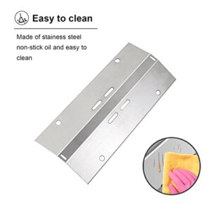 Zemibi Heat Plate Shield Replacement for Cuisinart CGG-200 CGG-220 CGG-240 Gas Grill Models, Stainless Steel Heavy Duty BBQ Parts Flame Tamer Accessories, 16 3/4" x 7 3/8"