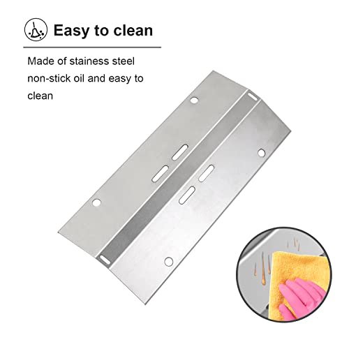 Zemibi Heat Plate Shield Replacement for Cuisinart CGG-200 CGG-220 CGG-240 Gas Grill Models, Stainless Steel Heavy Duty BBQ Parts Flame Tamer Accessories, 16 3/4" x 7 3/8"