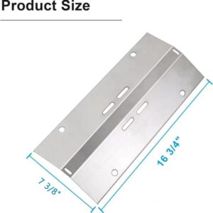 Zemibi Heat Plate Shield Replacement for Cuisinart CGG-200 CGG-220 CGG-240 Gas Grill Models, Stainless Steel Heavy Duty BBQ Parts Flame Tamer Accessories, 16 3/4" x 7 3/8"