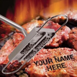 TBESTOACC BBQ Meat Branding Iron with Changeable Letters Steak, Branding Irons, Personalized Barbecue Names Press Tool for BBQ Gifts