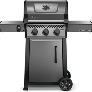 Napoleon Freestyle 365 Propane Gas BBQ Grill - F365DPGT - Barbecue Gas Cart, With 3 Burners, Folding Side Shelves, Instant Failsafe Ignition, Porcelain Coated Cast Iron Cooking Grids