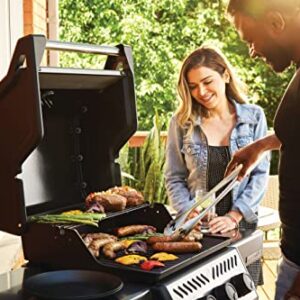 Napoleon Freestyle 365 Propane Gas BBQ Grill - F365DPGT - Barbecue Gas Cart, With 3 Burners, Folding Side Shelves, Instant Failsafe Ignition, Porcelain Coated Cast Iron Cooking Grids