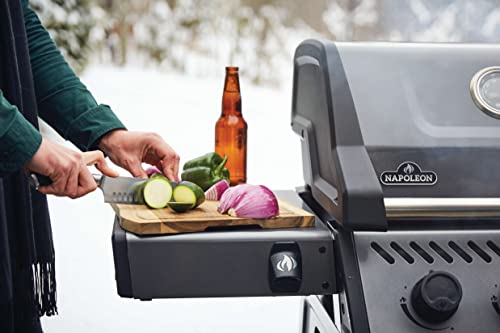 Napoleon Freestyle 365 Propane Gas BBQ Grill - F365DPGT - Barbecue Gas Cart, With 3 Burners, Folding Side Shelves, Instant Failsafe Ignition, Porcelain Coated Cast Iron Cooking Grids