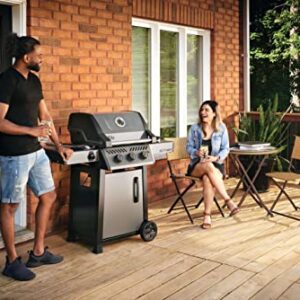 Napoleon Freestyle 365 Propane Gas BBQ Grill - F365DPGT - Barbecue Gas Cart, With 3 Burners, Folding Side Shelves, Instant Failsafe Ignition, Porcelain Coated Cast Iron Cooking Grids