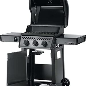 Napoleon Freestyle 365 Propane Gas BBQ Grill - F365DPGT - Barbecue Gas Cart, With 3 Burners, Folding Side Shelves, Instant Failsafe Ignition, Porcelain Coated Cast Iron Cooking Grids