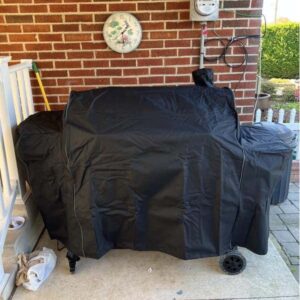 Westeco Grill Cover for Pit Boss Pro Series Triple-Function Combo Grill PB1100PSC2 PB1100PSC1 Pit Boss PB1230 Sportsman 1230 Pellet/Gas Combo Grill Cover Heavy-Duty, Black, PB 67364