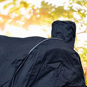 Westeco Grill Cover for Pit Boss Pro Series Triple-Function Combo Grill PB1100PSC2 PB1100PSC1 Pit Boss PB1230 Sportsman 1230 Pellet/Gas Combo Grill Cover Heavy-Duty, Black, PB 67364