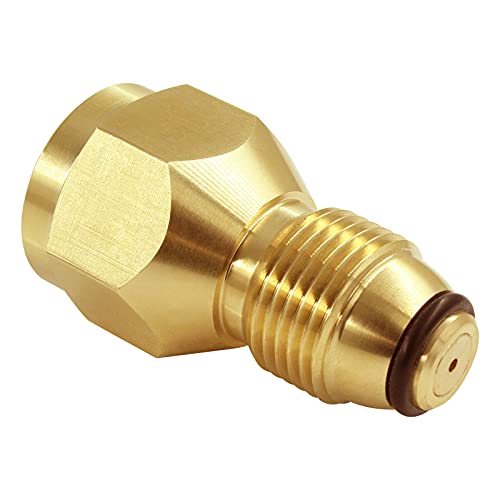 MENSI One Pound Tank Propane Refill Adapter for Small cylinders 100% Solid Brass with Flow Safety Protection