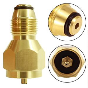 MENSI One Pound Tank Propane Refill Adapter for Small cylinders 100% Solid Brass with Flow Safety Protection