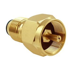 MENSI One Pound Tank Propane Refill Adapter for Small cylinders 100% Solid Brass with Flow Safety Protection