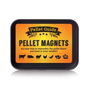 Pellet Magnets, Set of 12, to Help You Remember The Flavor of Pellet You Used Last in Your Smoker.