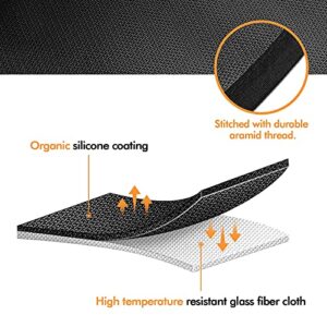 homenote Large Under Grill Mat, Durable 36 x 65 inches Deck and Patio Protective Mats, Fireproof Grill Pads for Outdoor, Perfect for Charcoal Grills, Gas Grills, Oil Fryers and Smokers