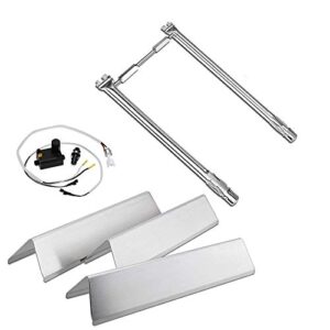 hisencn 7635 flavorizer bars, 69785 grill burner, 7642 igniter for weber spirit i & ii 200, spirit e210, spirit s210, spirit e220, spirit s220 for weber flavor bars and 304 stainless steel burner