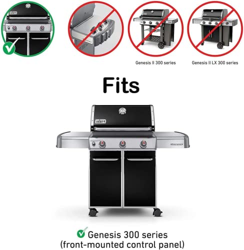 QuliMetal Porcelain Steel Flavorizer Bars and SUS304 Grill Burner for Weber Genesis 300 (2011-2016) E310 E320 E330 S310 S320 S330 with Front Control Panel, Replaces for Weber 7620 7621 62752